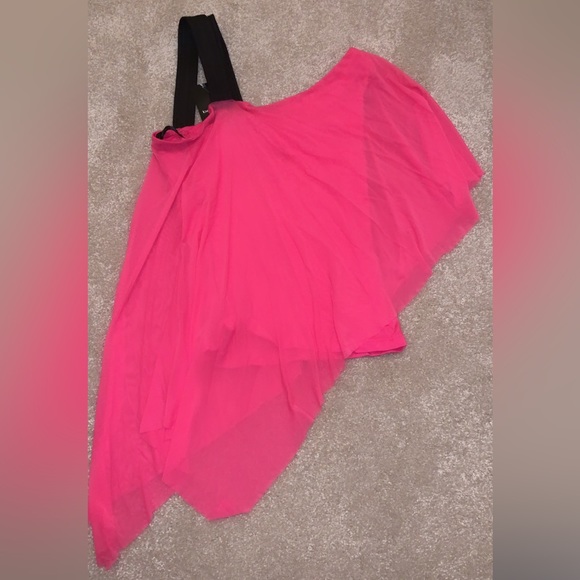 bebe | Tops | Bebe Hot Pink Silk Off The Shoulder Top | Poshmark